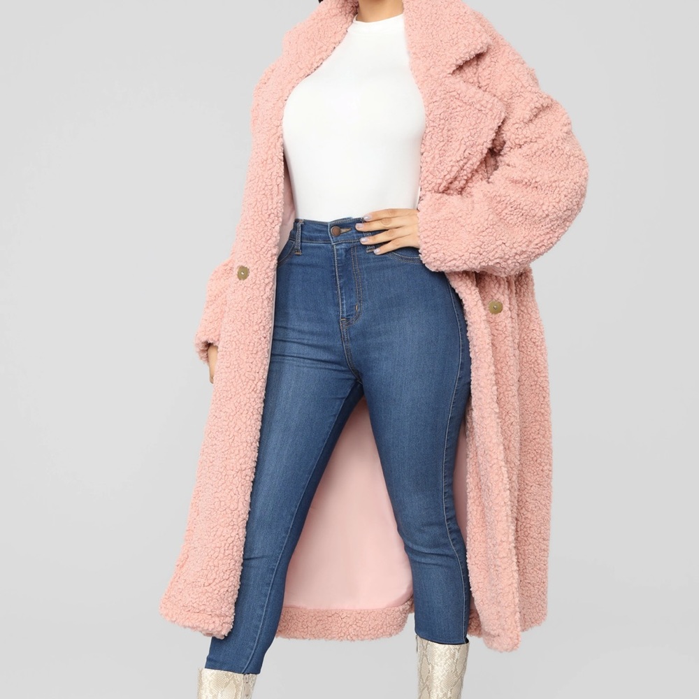 Long Pink Winter Coat - Gem